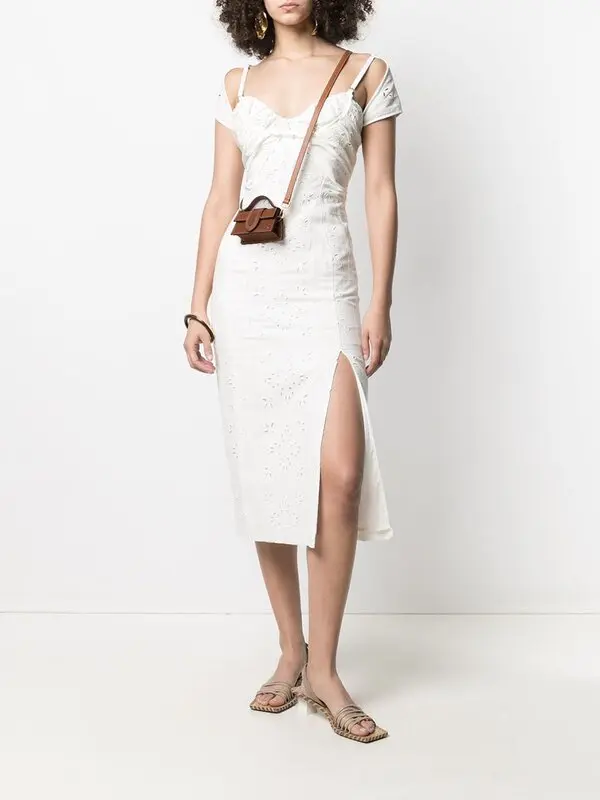 Jacquemus Broderie Anglaise Midi Sundress - White