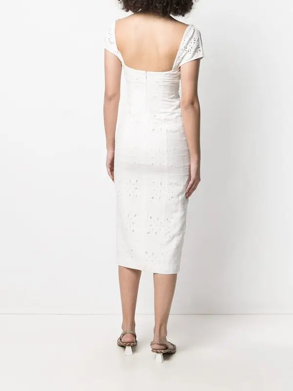 Jacquemus Broderie Anglaise Midi Sundress - White