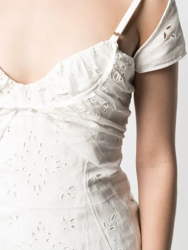 Jacquemus Broderie Anglaise Midi Sundress - White