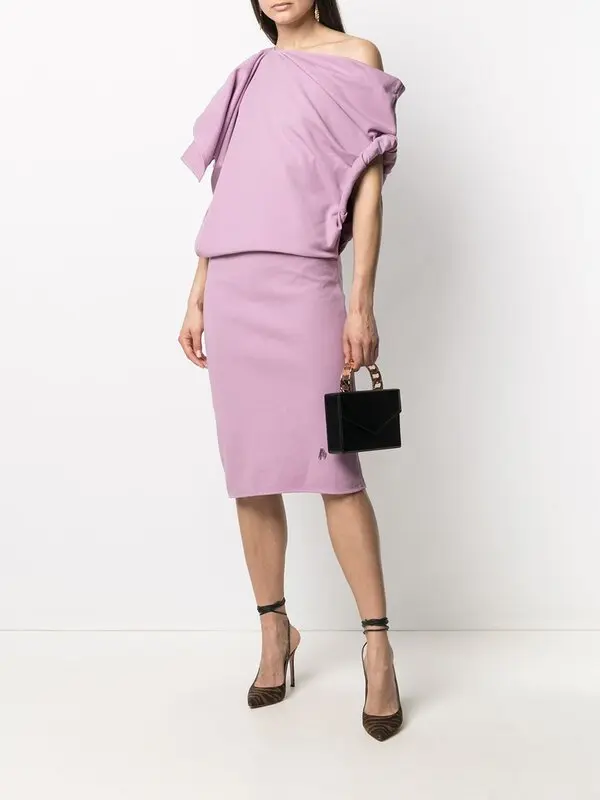 Attico Off-shoulder Midi Dress