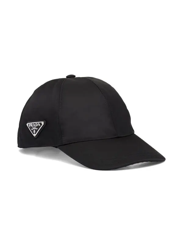 Prada Logo-plaque Baseball Cap - Black