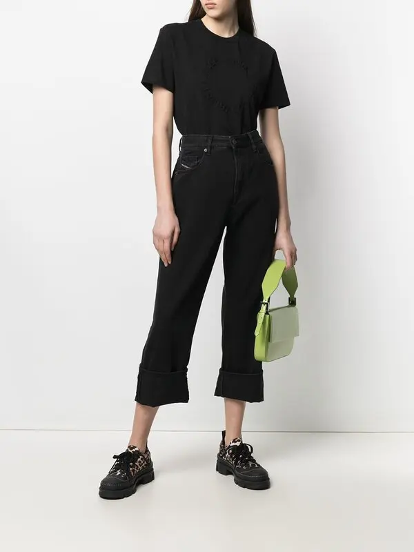 DIESEL® Cropped Wide-leg Jeans