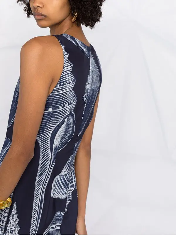 Stella McCartney Anabelle Shell-print Silk Maxi Dress