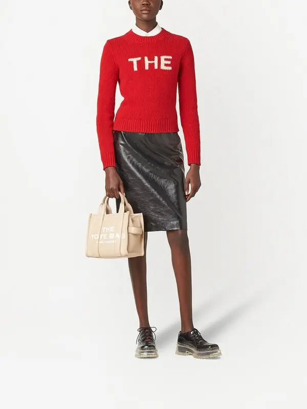 Marc Jacobs Small Leather Tote Bag - Neutrals