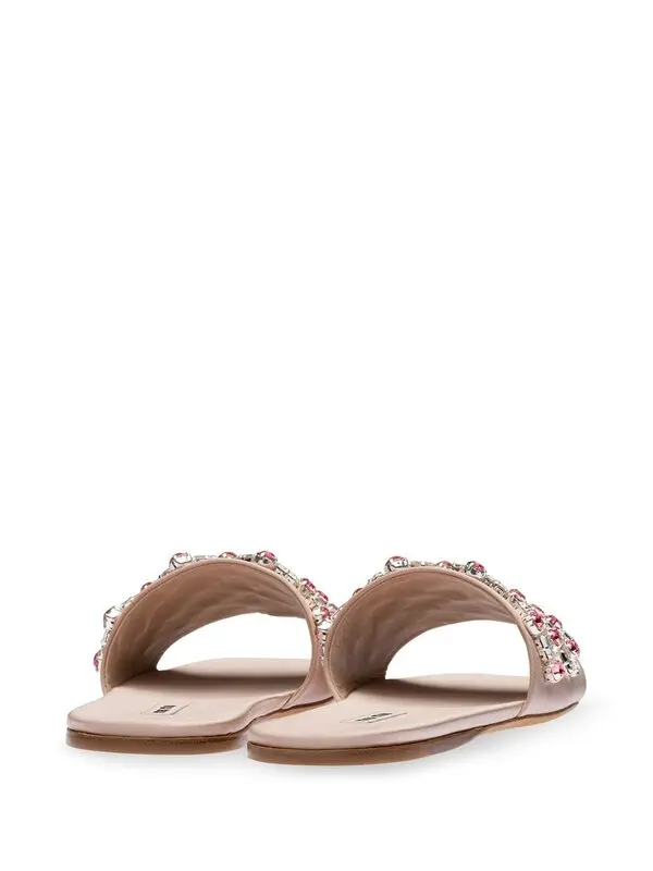 Miu Miu Flat Satin Sandals
