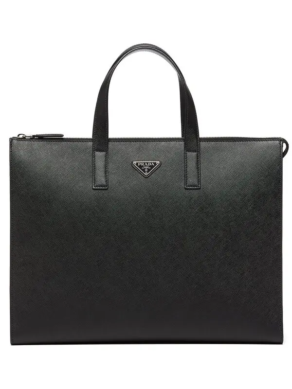 Prada Saffiano Leather Tote - Black