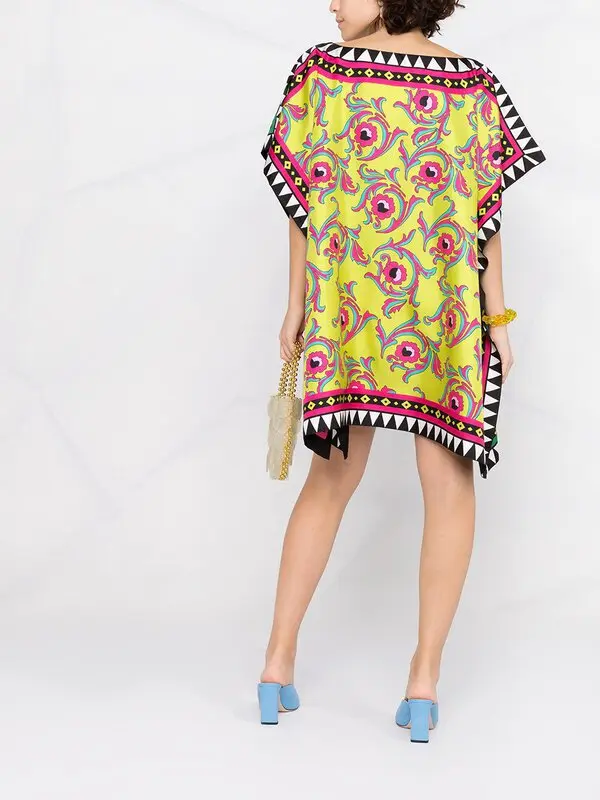 La DoubleJ Floral Print Silk Mini Dress