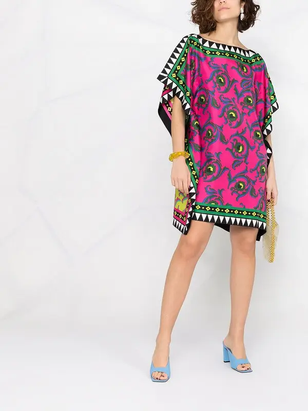 La DoubleJ Floral Print Silk Mini Dress