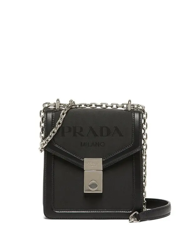 Prada Jacquard Logo Shoulder Bag