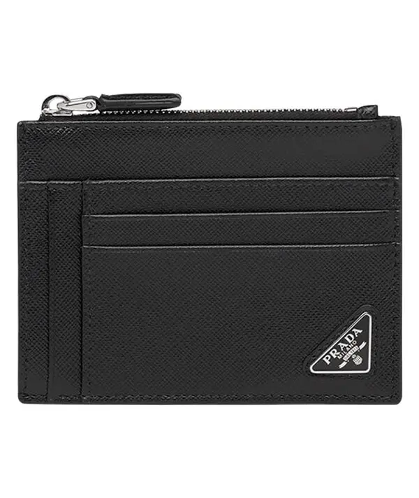 Prada Triangle Logo Cardholder - Black