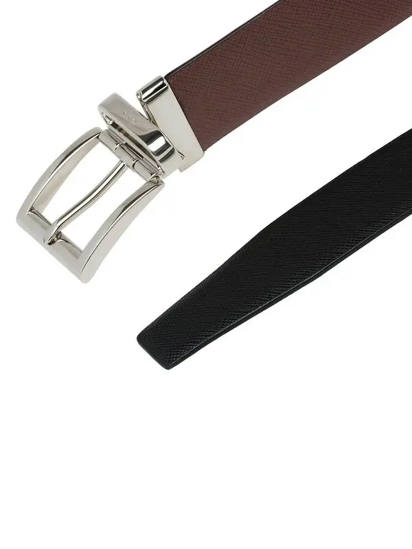 Prada Reversible Leather Belt - Black