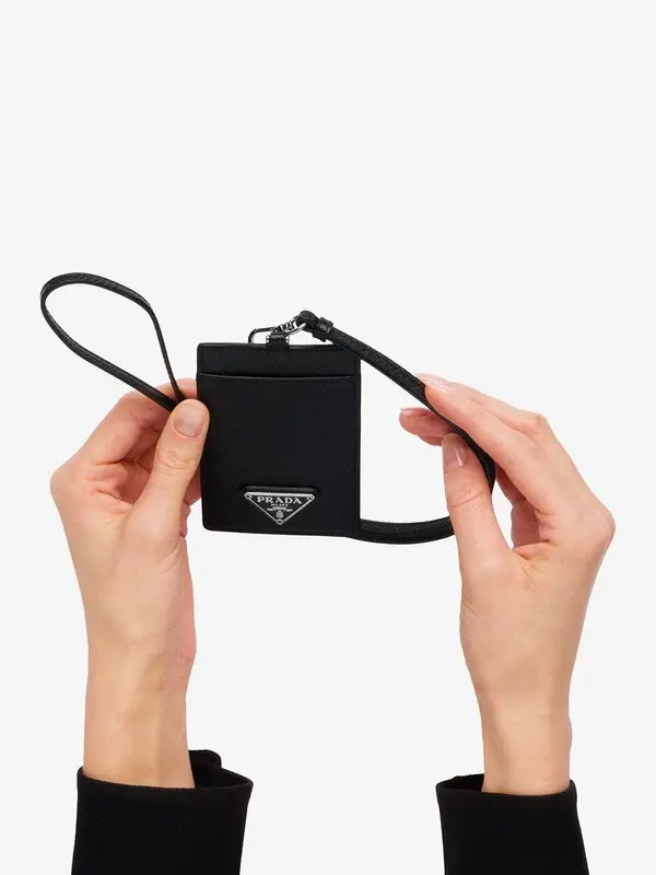 PRADA レザーバッジホルダー PRADA＊Saffiano Leather Badge Holder＊バッジホルダー＊送込 (PRADA