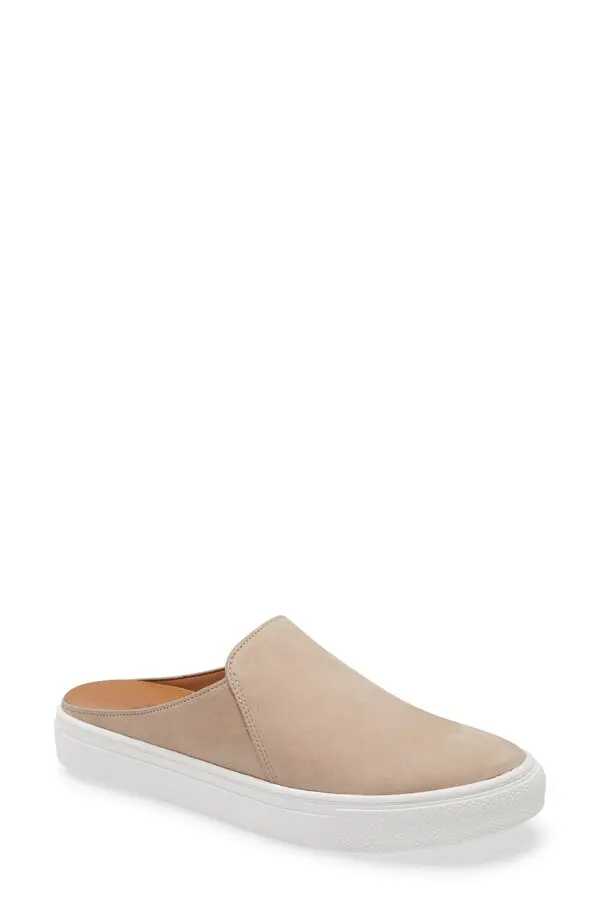 Caslon Nellie Suede Slip-On Sneaker Mule In Beige Taupe 60% Off