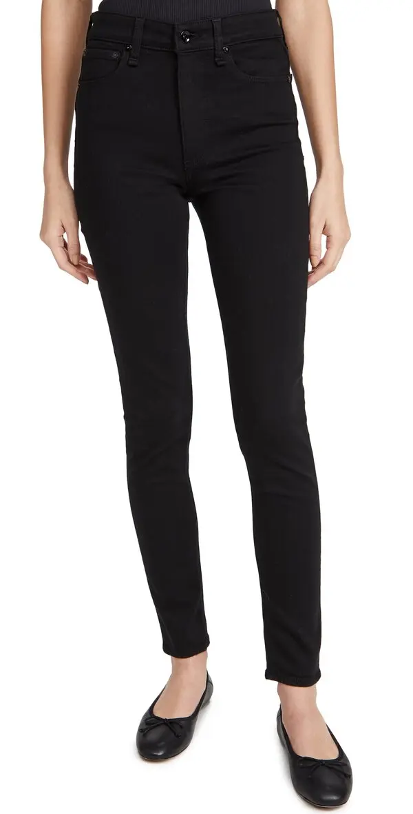 Rag & Bone Nina High-rise Skinny Jeans - Black