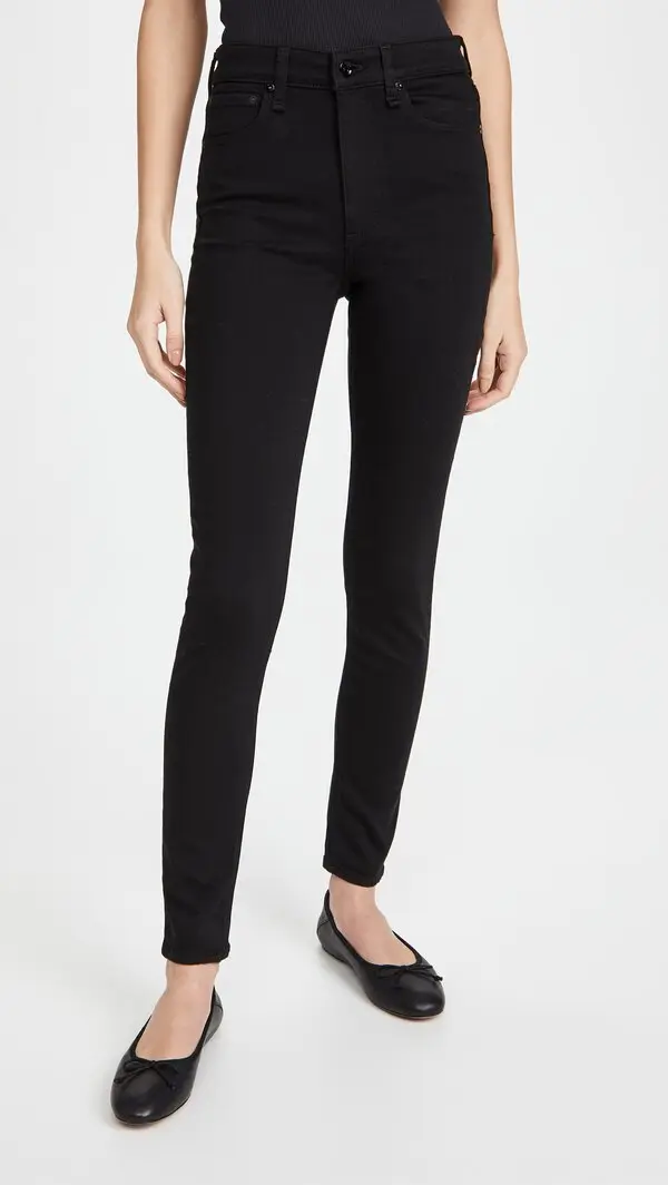 Rag & Bone Nina High-rise Skinny Jeans - Black