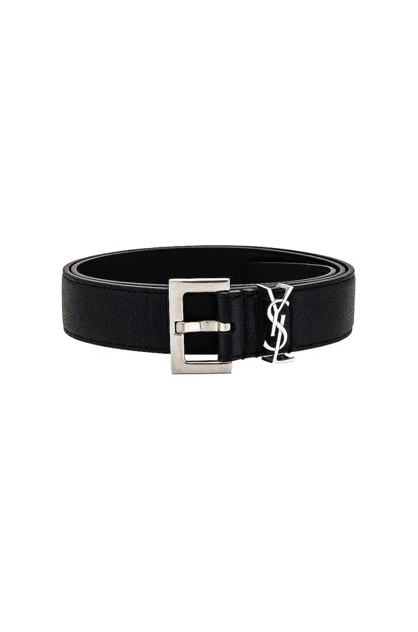 Saint Laurent Leather Belt - Black
