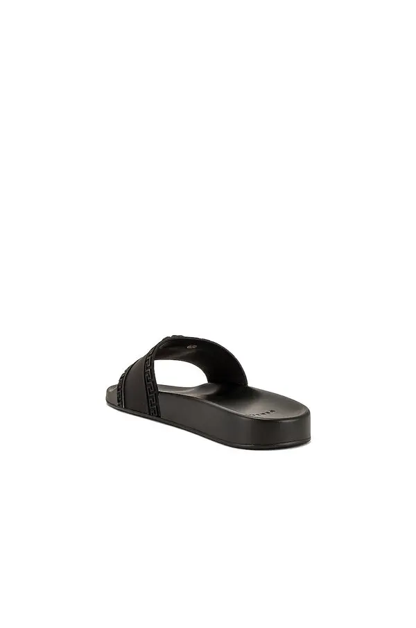 Versace Slide Sandals - Black