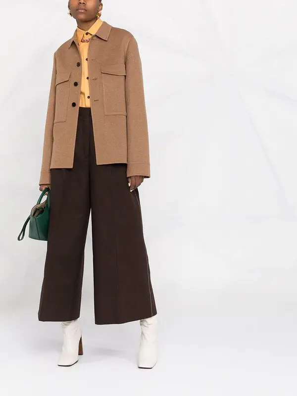 JIL SANDER Buttoned Cashmere Shirt Jacket