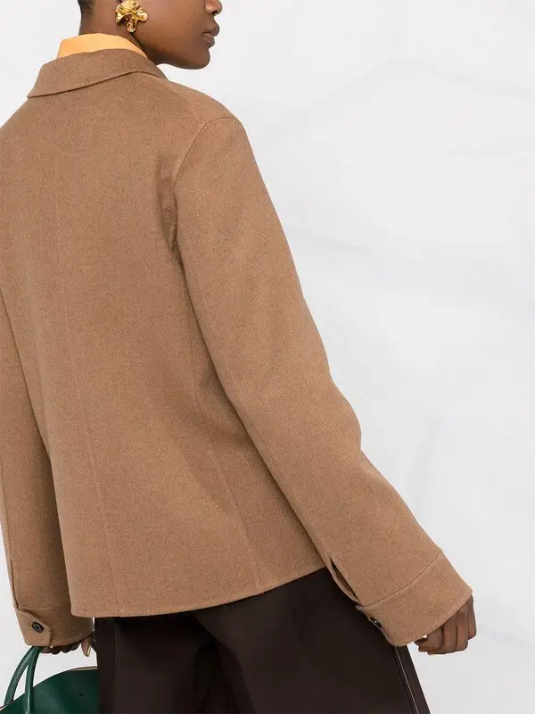 JIL SANDER Buttoned Cashmere Shirt Jacket
