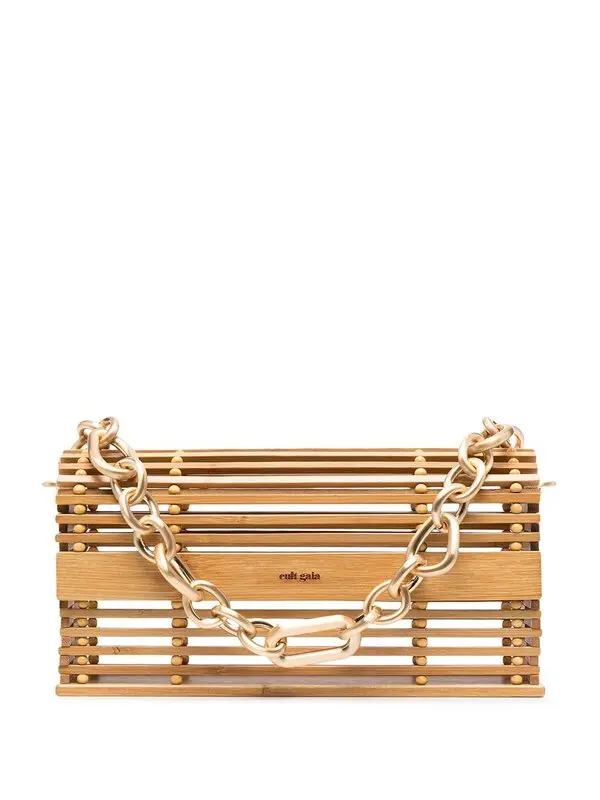 Cult Gaia Sylva Caged Bamboo Shoulder Bag In Neutrals 20% Off