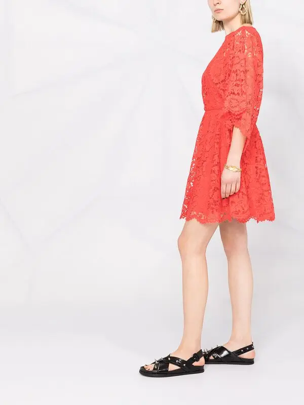 Valentino Garavani Wide-sleeve Lace Dress