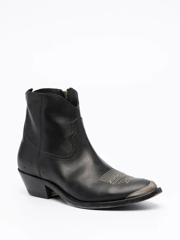 GOLDEN GOOSE Young Cowboy Boots - Black