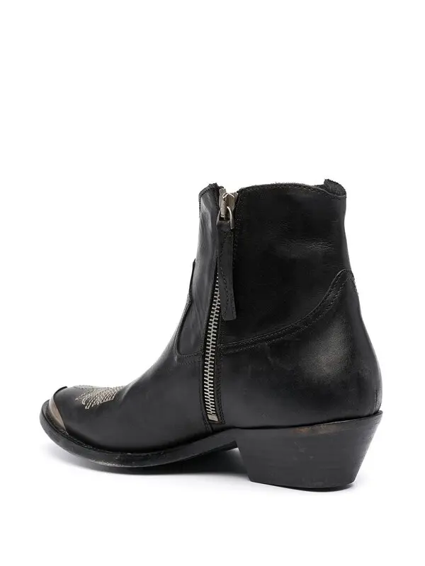 GOLDEN GOOSE Young Cowboy Boots - Black