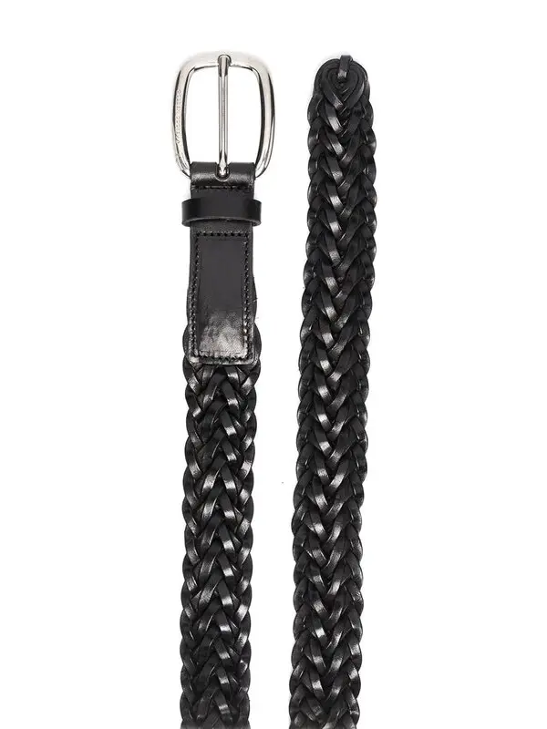 GOLDEN GOOSE Houston Braided Belt - Black