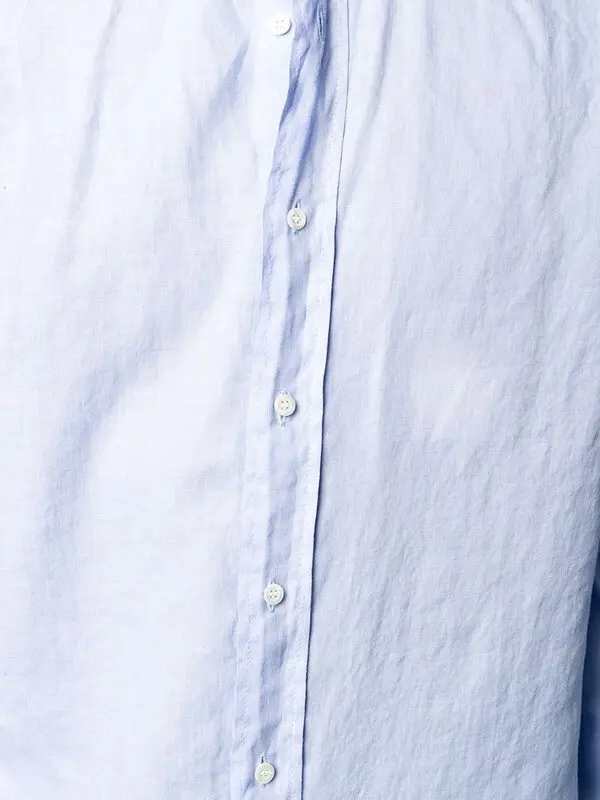 Aspesi Band Collar Linen Shirt
