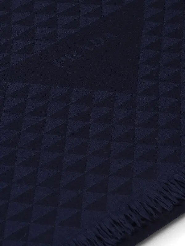 Prada Triangle-jacquard Cashmere Scarf