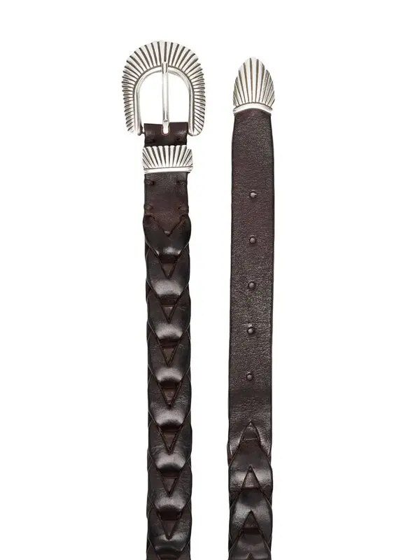 GOLDEN GOOSE Juno Woven Leather Belt