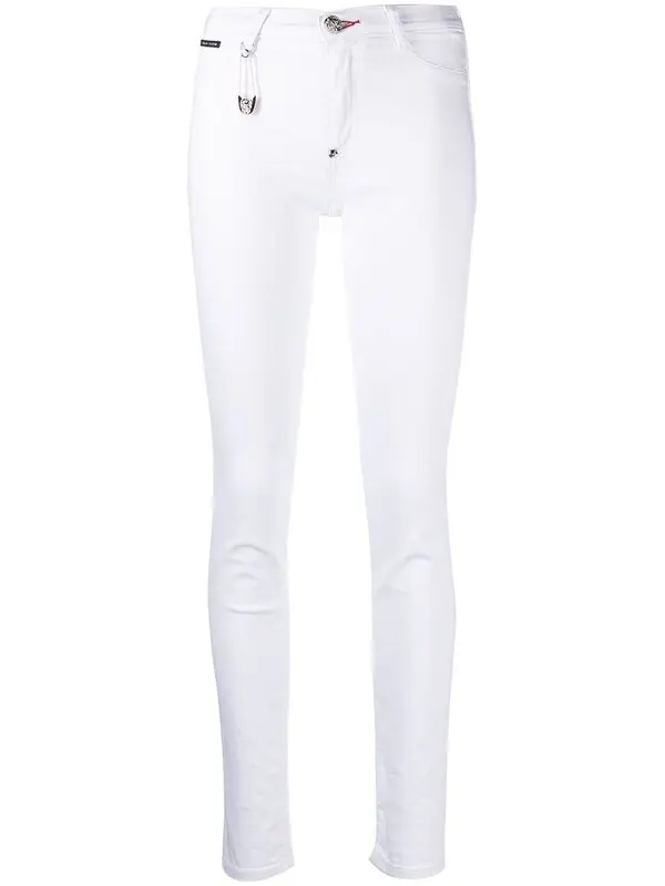 Philipp Plein High-waisted Jeggings - White