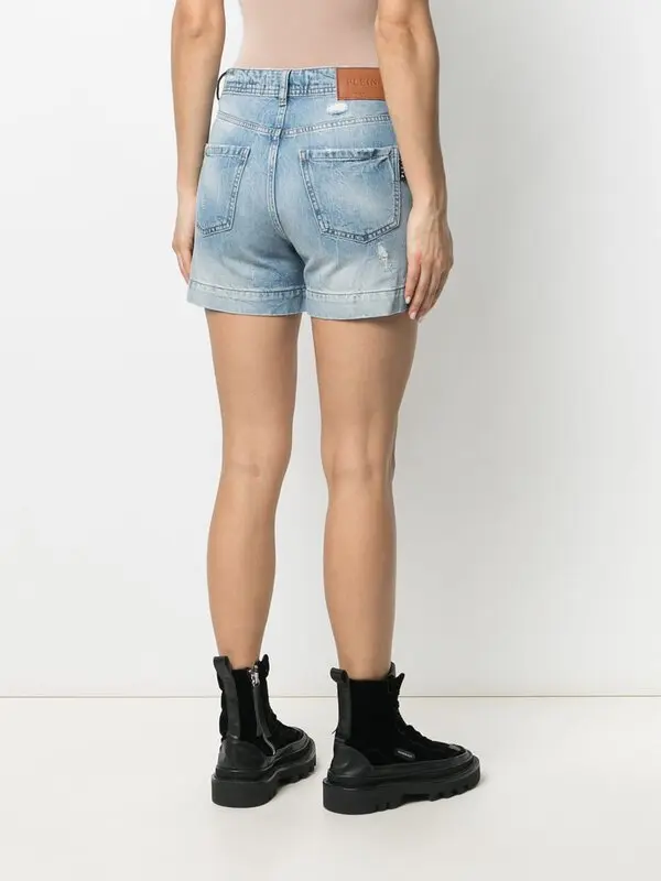 Philipp Plein Iconic Pins Denim Shorts