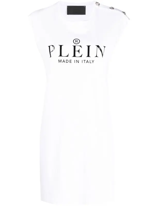 Philipp Plein Logo T-shirt Dress - White