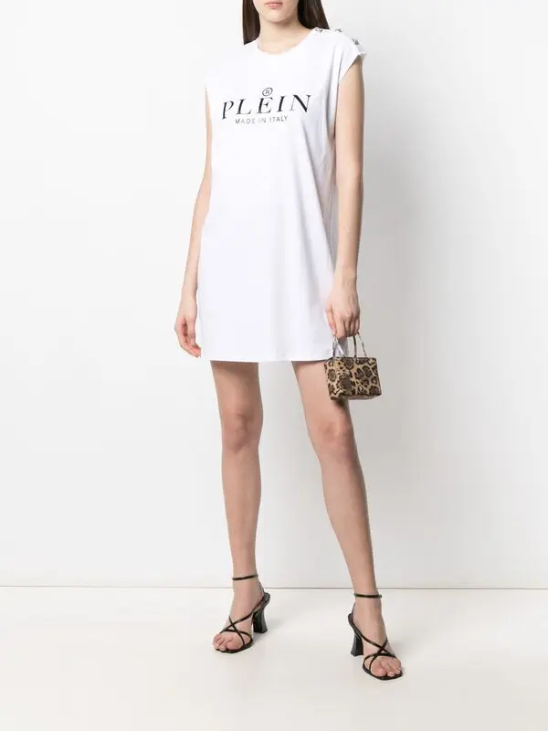 Philipp Plein Logo T-shirt Dress