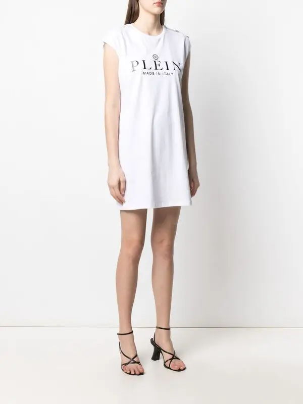 Philipp Plein Logo T-shirt Dress