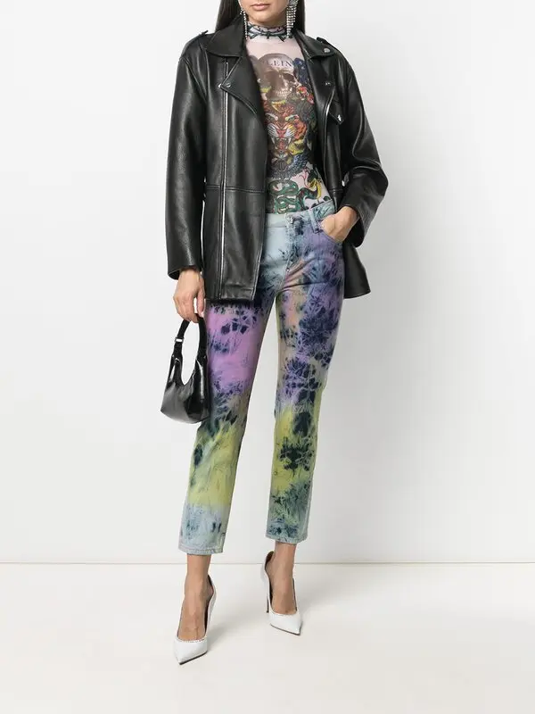 Philipp Plein Tie-dye Boyfriend Jeans