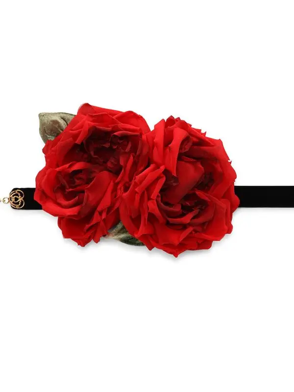 Dolce & Gabbana Rose-appliqué Choker Necklace