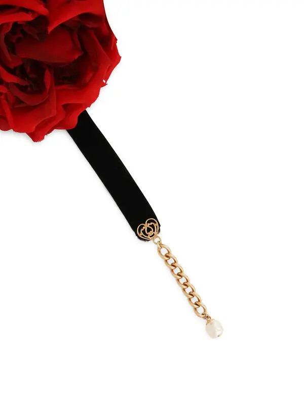 Dolce & Gabbana Rose-appliqué Choker Necklace