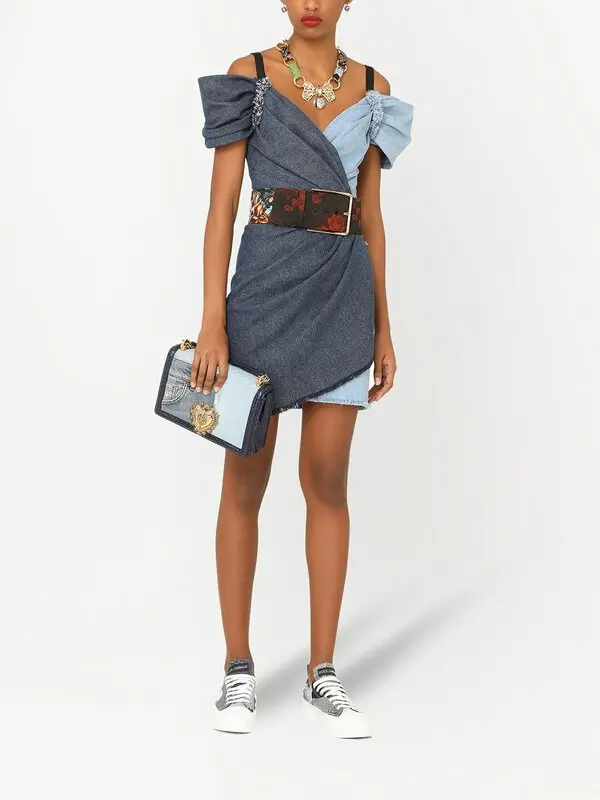 two toned denim dress Pilcro Sleeveless Two-Tone Denim Mini Dress