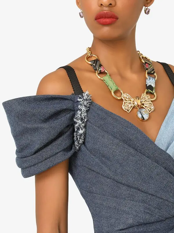 Dolce & Gabbana Two-Tone Denim Dress In Blue - 40% Off | Editorialist