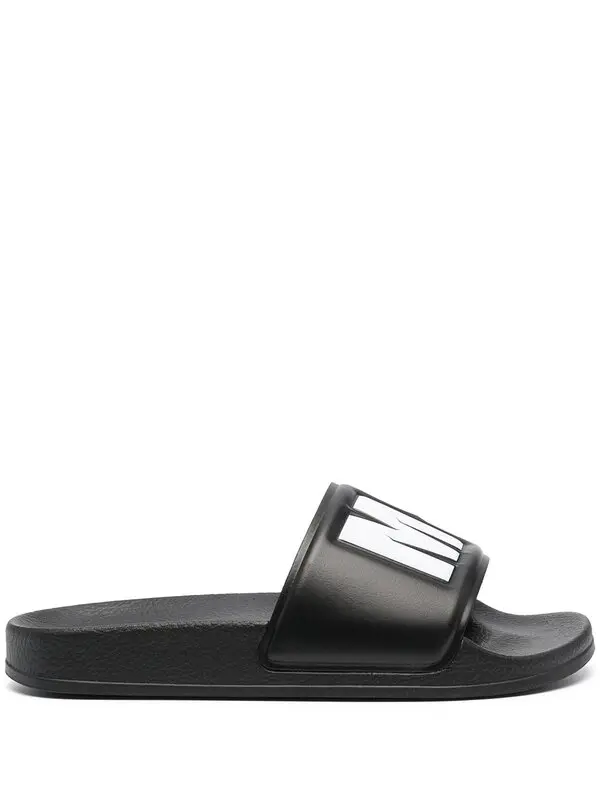 MSGM Logo-print Slides - Black