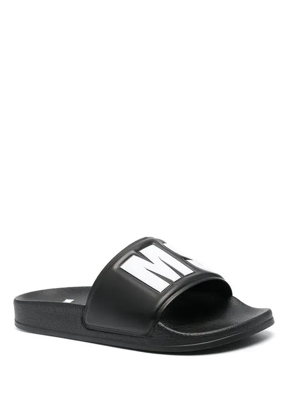 MSGM Logo-print Slides - Black