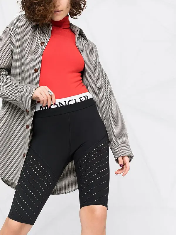 Moncler Logo Waistband Cycling Shorts