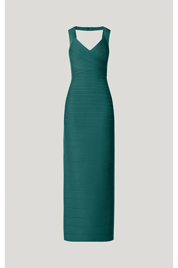 Herve Leger Estrella Signature Essentials Bandage Dress In Blue - 56% Off |  Editorialist