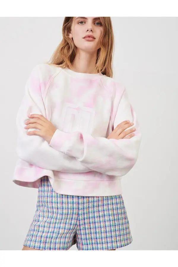 Maje Tie-dye Print Sweatshirt