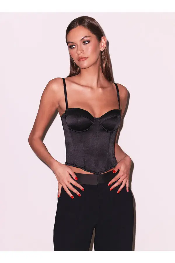 FLEUR DU MAL Hamptons Bustier - Black