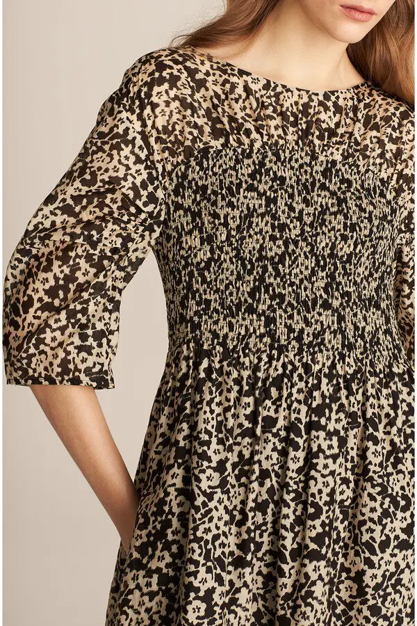 rebecca taylor ruched osaka dress Rebecca Taylor Ruched Osaka Silk Cotton Blend Midi Dress Size Medium