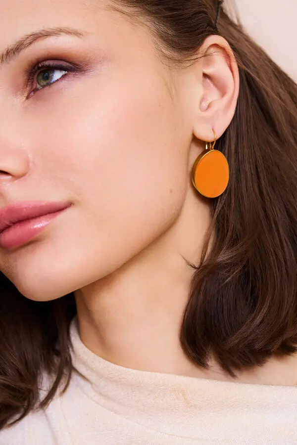 KENNETH JAY LANE Kidney Drop Earrings - Coral