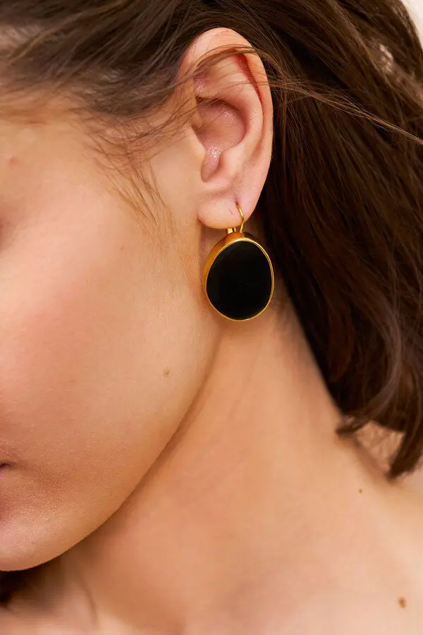 KENNETH JAY LANE Kidney Pierced Earrings